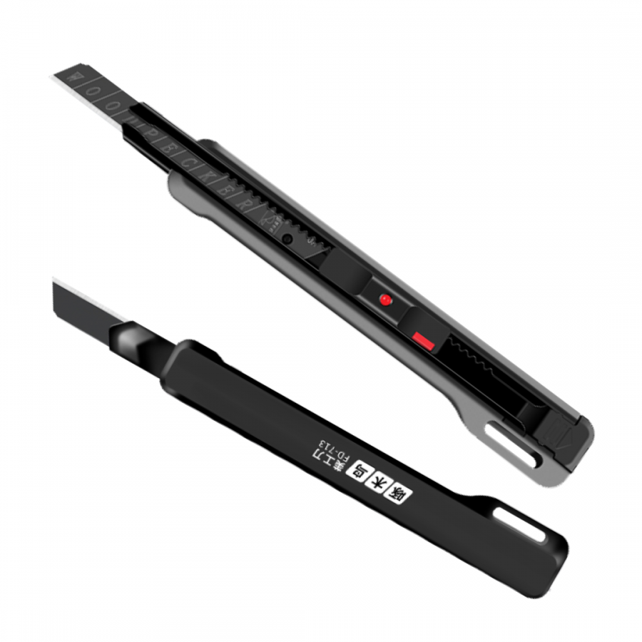 9MM WOODPECKER Durable Black Blade Alloy ABS Utility Cutter With Auto ...